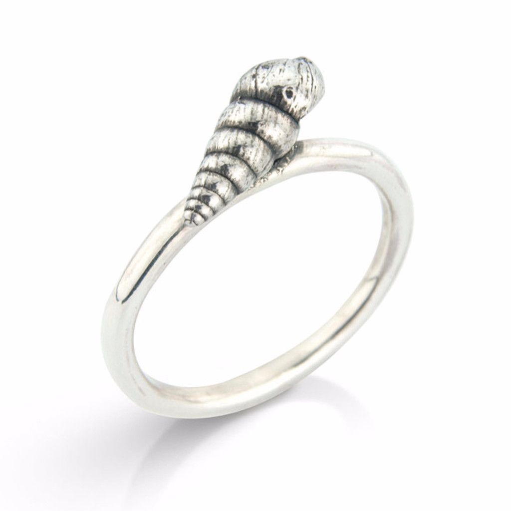 Little Silver Spiral Shell Ring | Handmade British Jewellery in by...