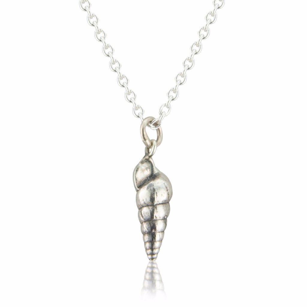 Silver Spiral Seashell Necklace | Handmade British Jewellery in by...